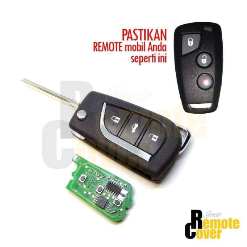 Jual Casing Kunci Lipat Flip Key Remote Alarm Toyota Innova tipe E ...