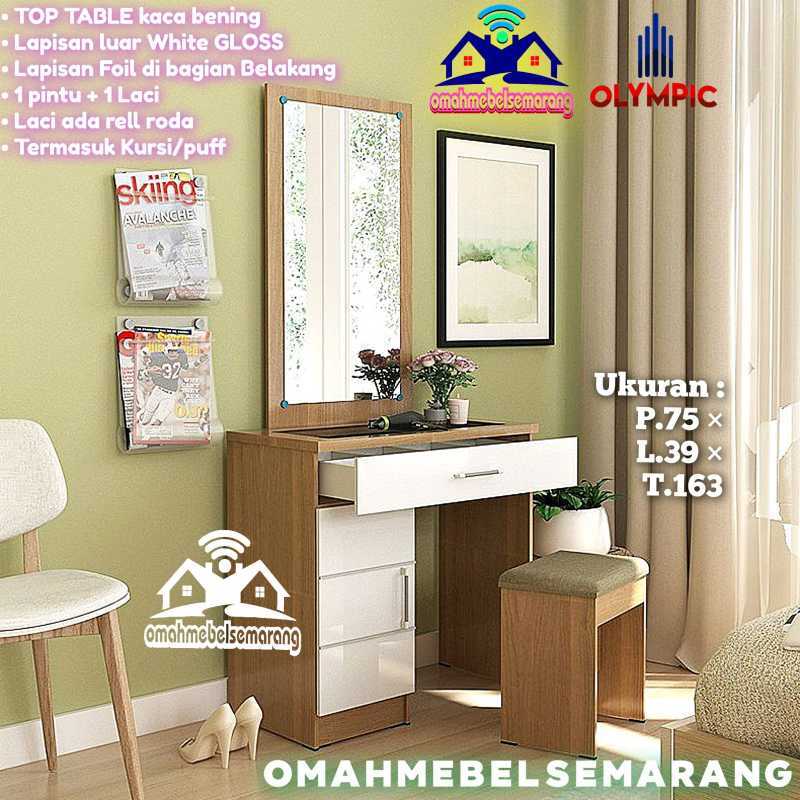 Promo Meja Rias Tolet Olympic Eero Dressing Table Minimalis Modern ...