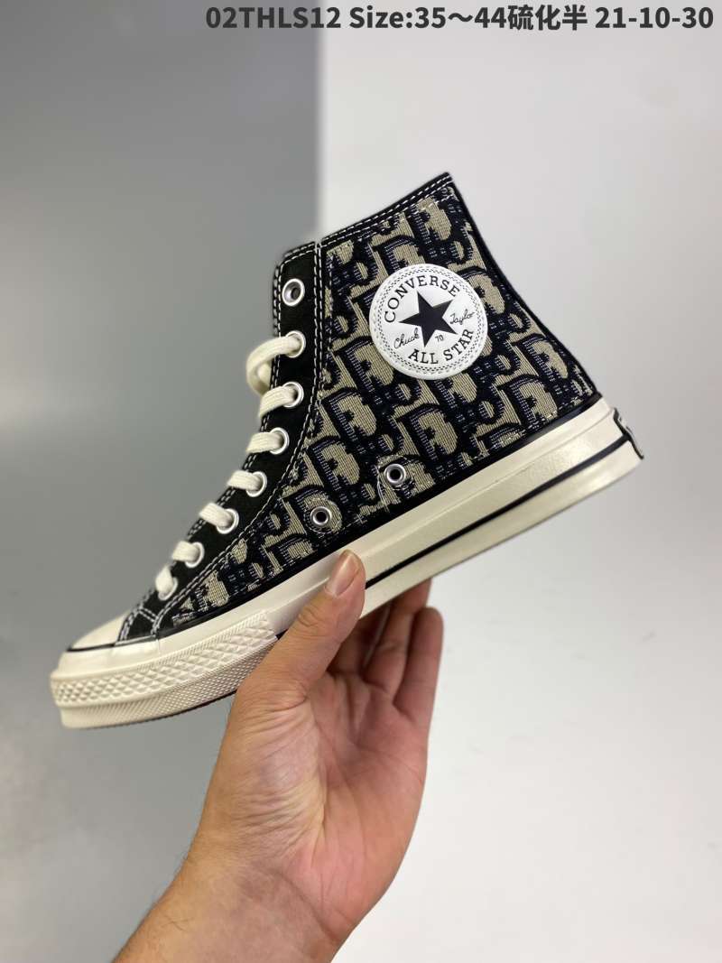 Jual Converse X Dior Co Branded Black Dior Jacquard Fabric With Correct ...