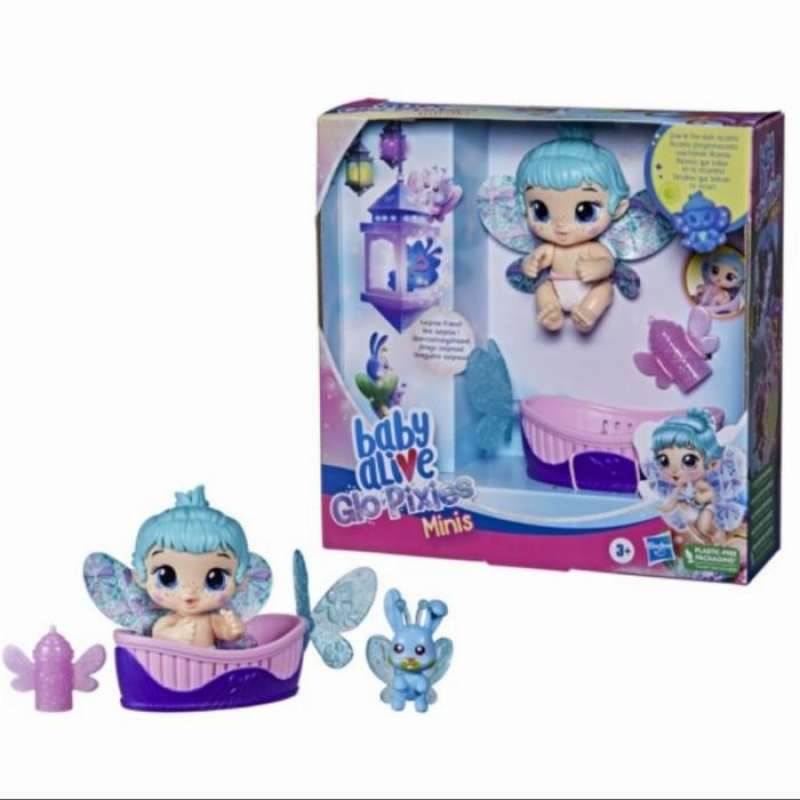 Jual Baby Alive Glo Pixies Mini Doll Aqua Flutter Original / Boneka ...