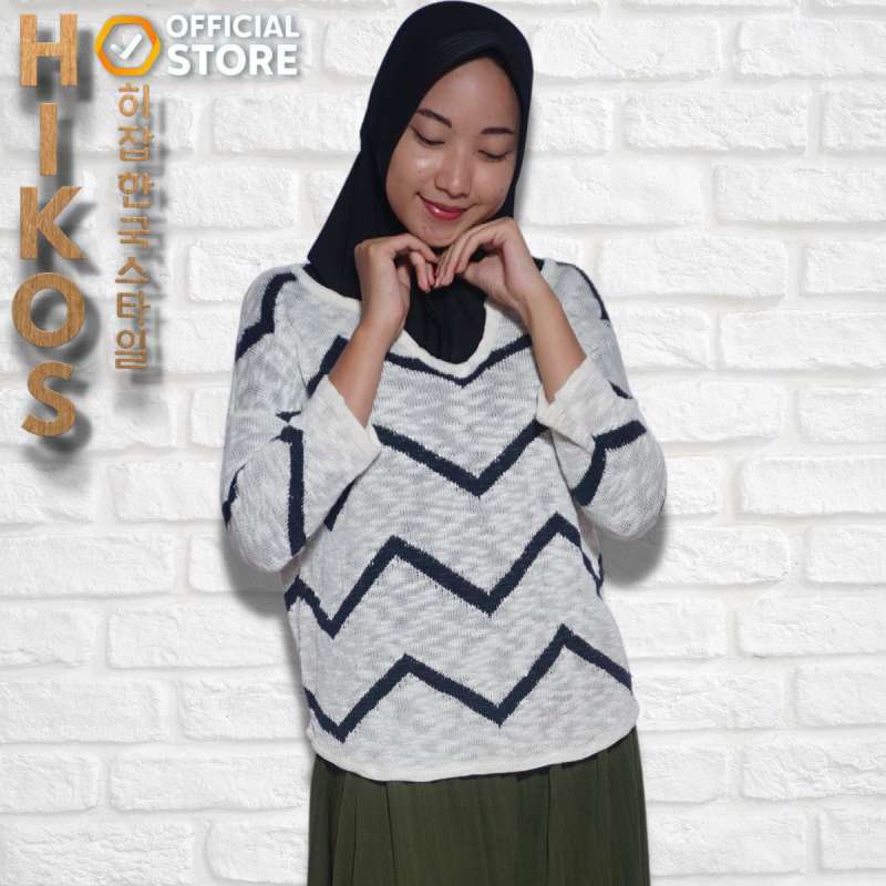 Jual HIKOS ?? ?? ??? Hijabers Korean Style Sweater Rajut Warna Putih ...