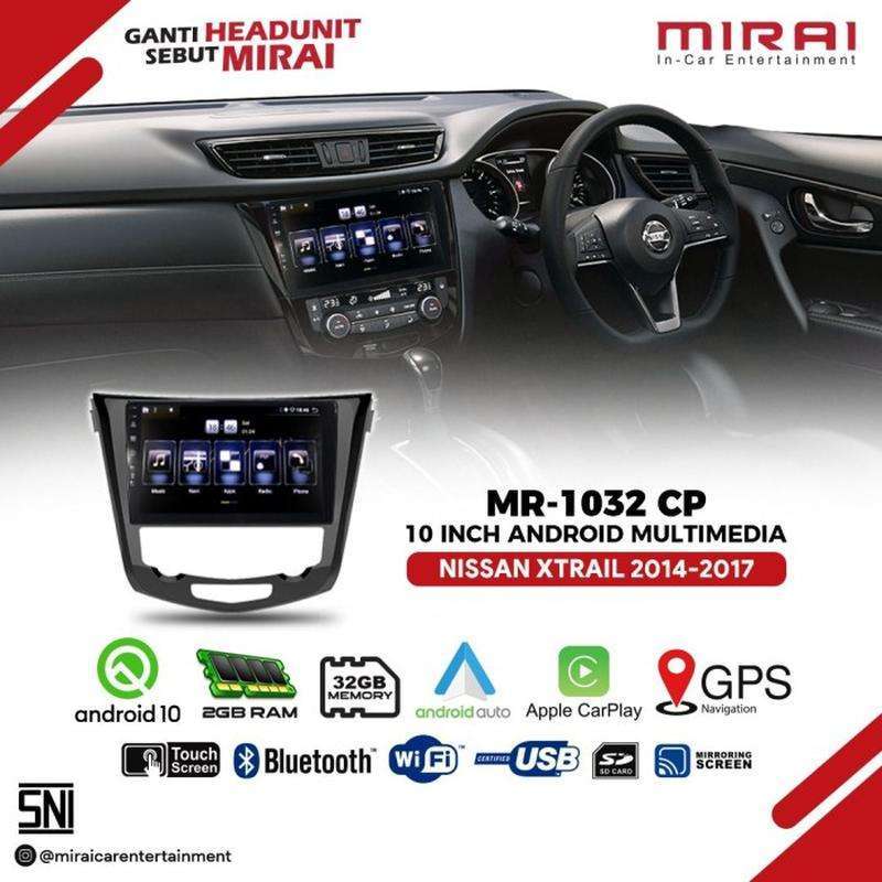 Jual Head Unit Android Oem Nissan Xtrail 2014-2017 Mirai Mr-1032Cp ...