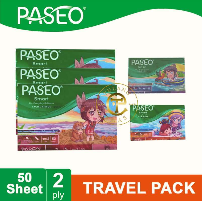 Jual Paseo Smart Facial Travel Pack 50's Gt (1 Dus Isi 80) Di Seller ...
