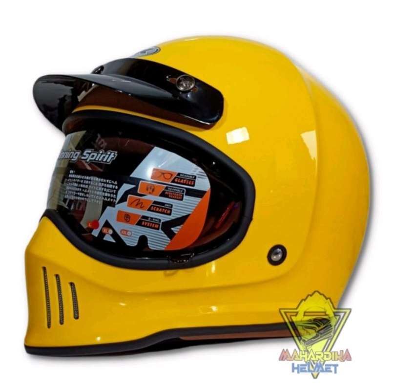 Jual HELM INK TROOPER SOLID | CRYMSON YELLOW | RETRO CLASSIC DDRING di ...