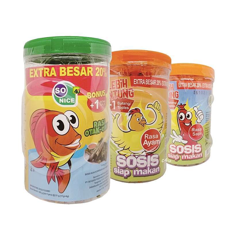 Promo So Nice - Sosis Instan - 1 Toples - IKAN/OTAK-OTAK Diskon 9% di ...