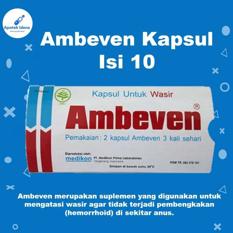 Jual Ambeven Kapsul Iis 10 Kapsul Obat Untuk Mengatasi Ambien / Wasir ...