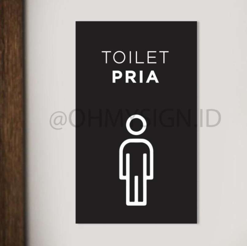 Jual SIGN TOILET PRIA PRINTED | PAPAN RESTROOM ACRYLIC | SIGN BOARD di ...