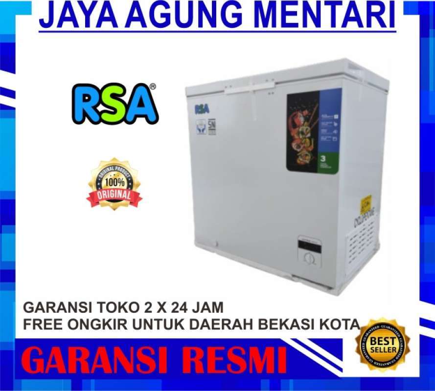 Jual ORIGINAL CHEST FREEZER BOX RSA CF 210 LEMARI PEMBEKU 200 LITER di ...
