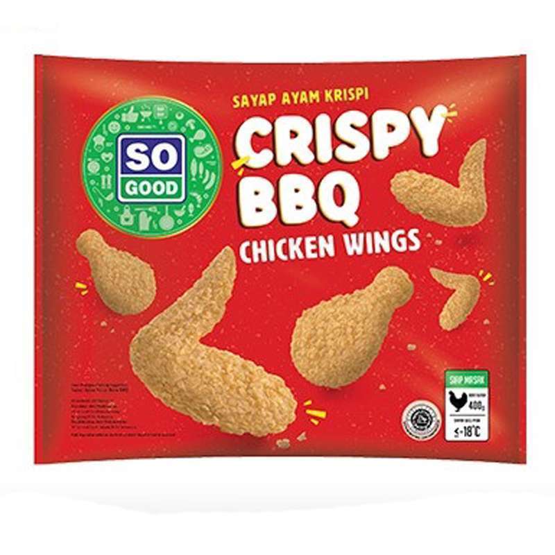 Promo SO GOOD Crispy BBQ Chicken Wings 400 g Halal Diskon 5% di Seller ...
