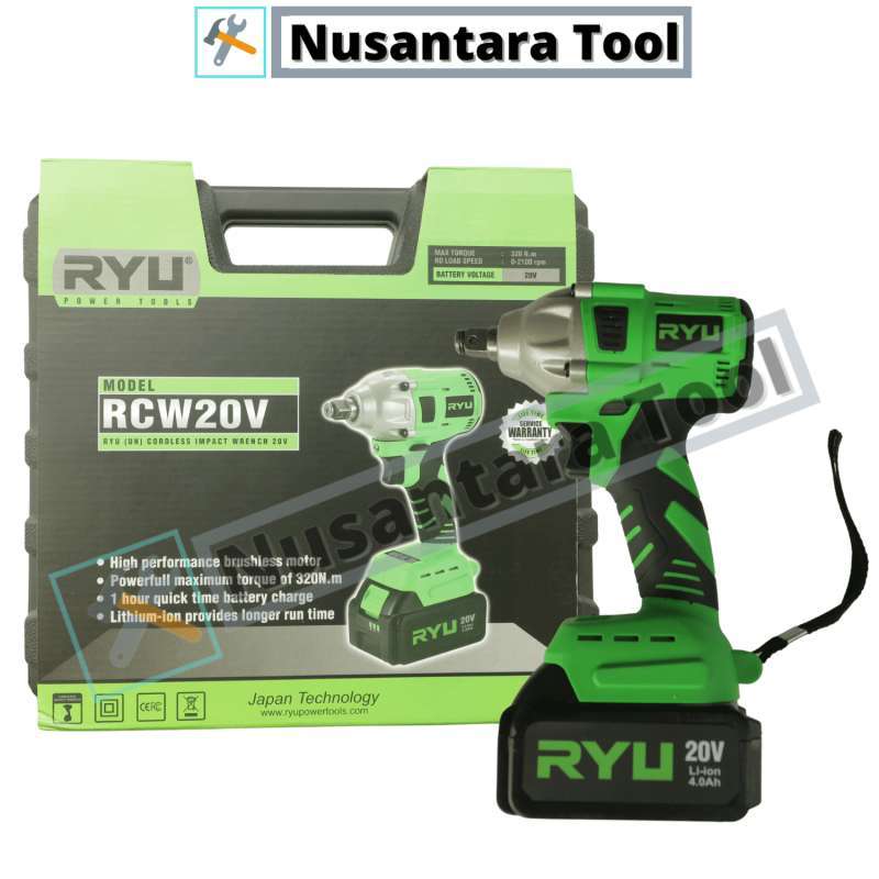 Jual Ryu Cordless Impact Wrench Rcw 20v Alat Pembuka Baut Ban Mobil ...