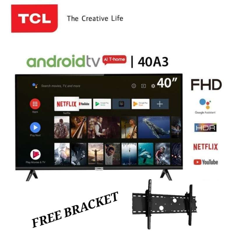 Jual LED TV TCL 40 Inch 40A3 Digital ANDROID Smart TV Google Certified ...