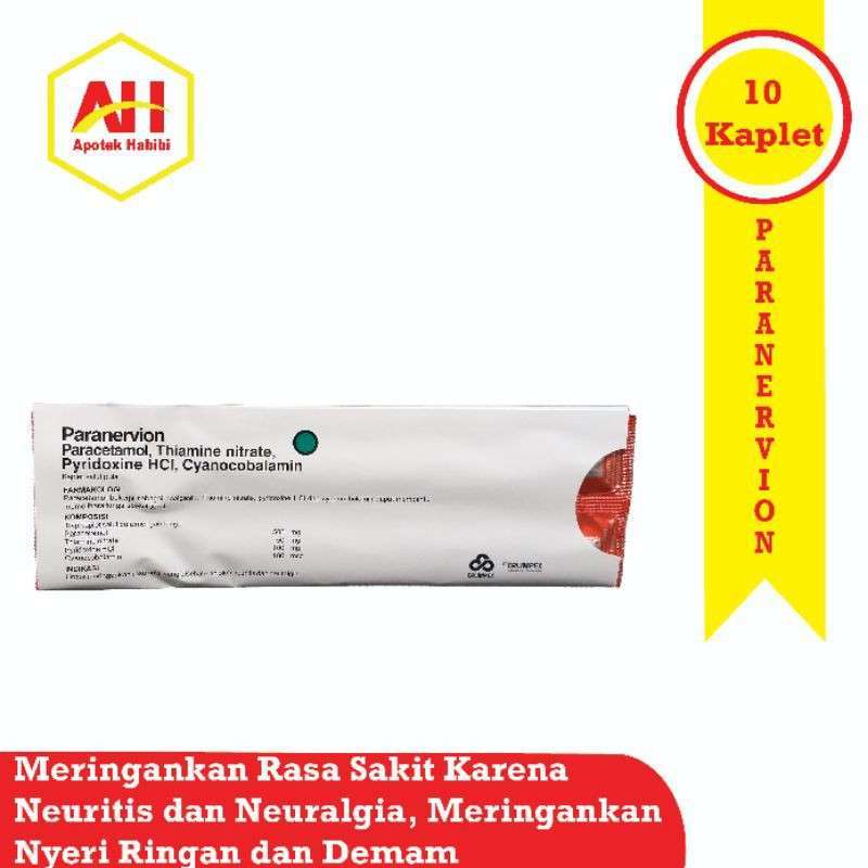Promo Paranervion Paranerpion Paranerfion 1 Strip Isi 10 Kaplet Obat ...