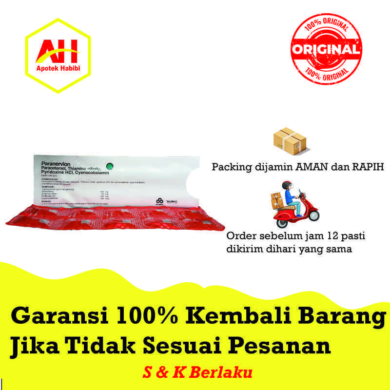 Promo Paranervion Paranerpion Paranerfion 1 Strip Isi 10 Kaplet Obat ...