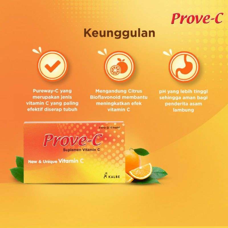 Jual Kalbe Prove C 500 Mg Box Isi 30 Kaplet Suplemen Vitamin C Murni Di ...
