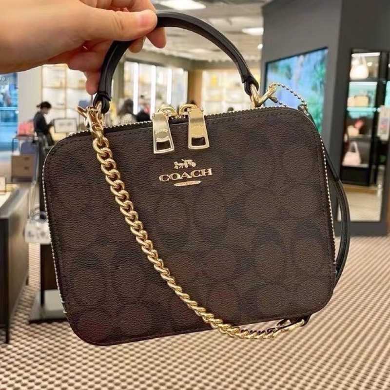 Jual Coach Box Crossbody In Signature Canvas di Seller Gallery Online ...