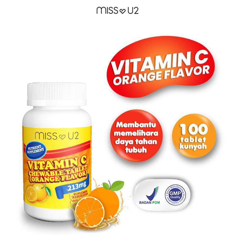 Promo Miss U2 Nutrient Suplement Vitamin C Chewable Isi 100 Tablet Diskon 30% di Seller Miss U2 ...