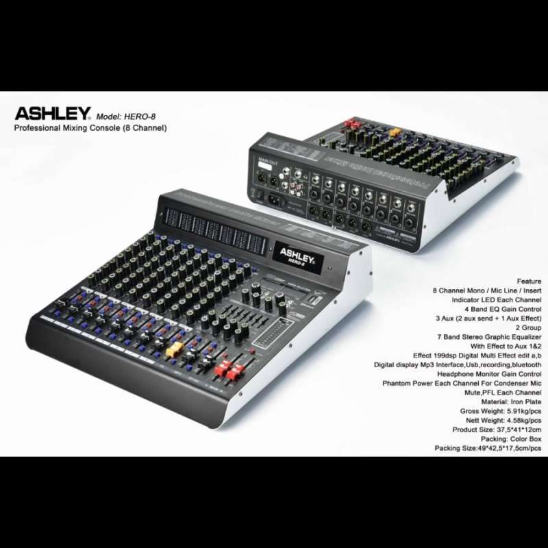 Jual Mixer Ashley hero 8 channel original di Seller Alat_music ...
