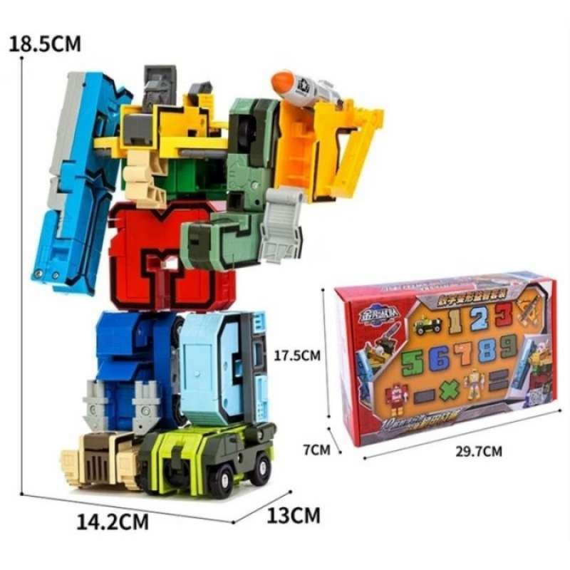 Promo robot angka emco megabot Transformer blok - Multy Colour Diskon 9 ...