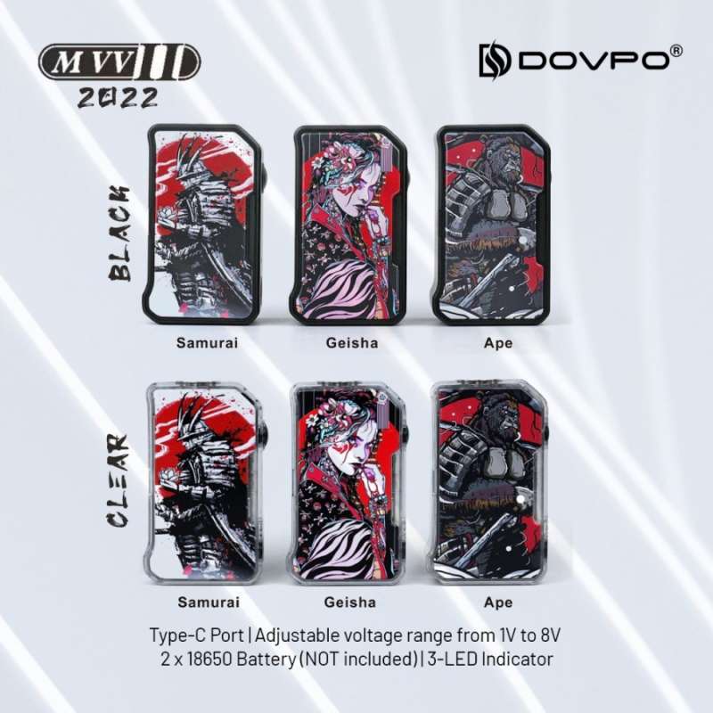 Jual MOD VAPE DOVPO MVV II 2022 NEW COLOR AUTHENTIC 100% - BLACK GEISHA ...