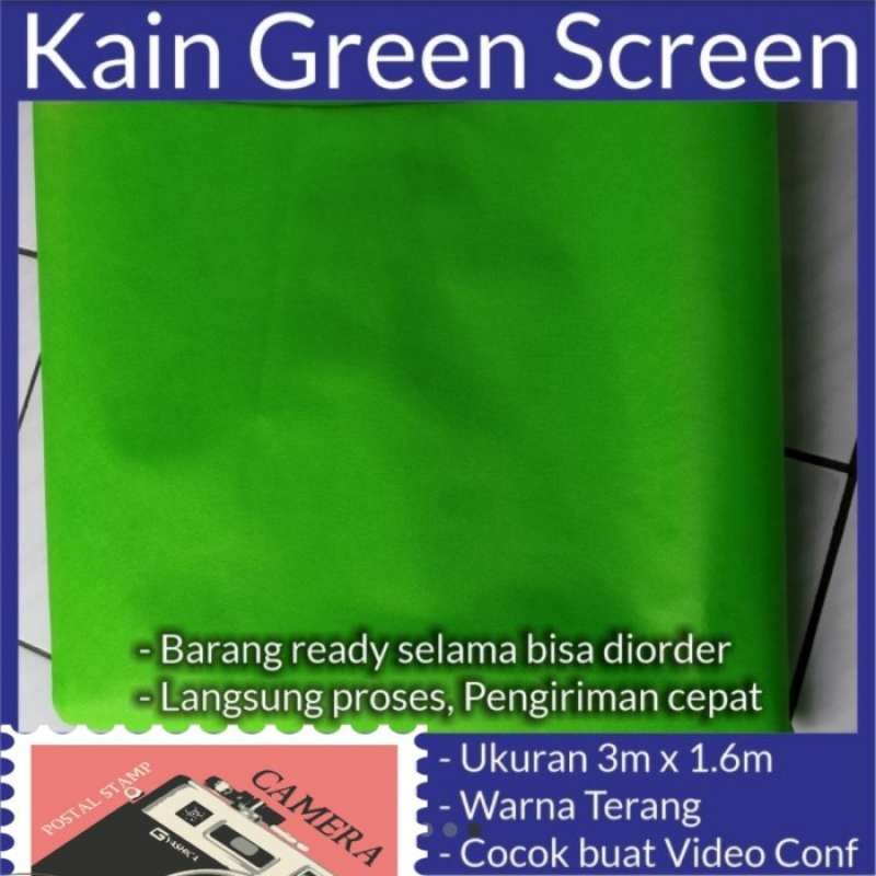 Jual Gratis Ongkir Kain Layar Video Green Screen 3M X 1,6 Backdrop ...