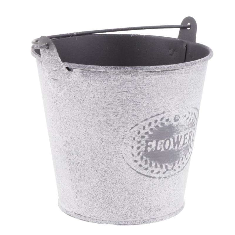Promo Metal Tin Pail Bucket with Handle Metal Flower Pot Container ...