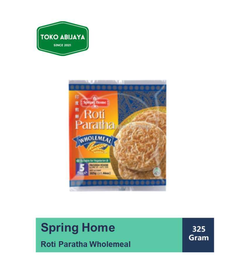 Jual Roti Paratha Frozen Spring Home Wholemeal berat 325 isi 5 pcs di ...