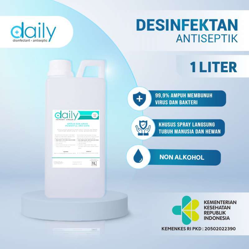 Promo Cairan Disinfektan Antiseptik 1 Liter Izin Kemenkes Daily Reguler ...