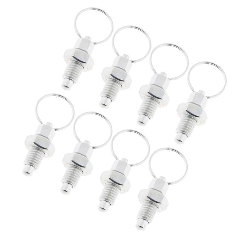 Jual 8pcs M8 Index Plunger With Ring Pull Spring Loaded Retractable ...