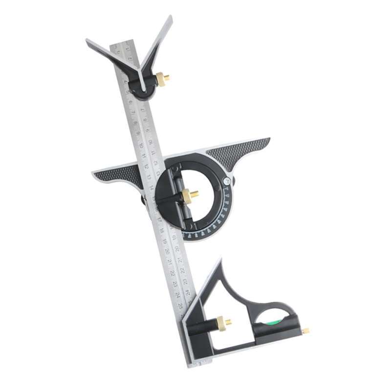Promo 12 Combination Tri Square Ruler Steel Machinist Adjustable Angle ...