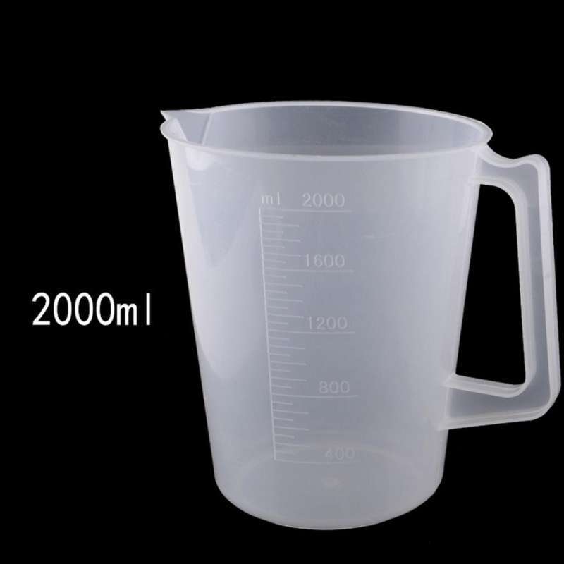 Jual 2000ml Transparent Plastic Graduated Measuring Jug Cup Kitchen Lab ...