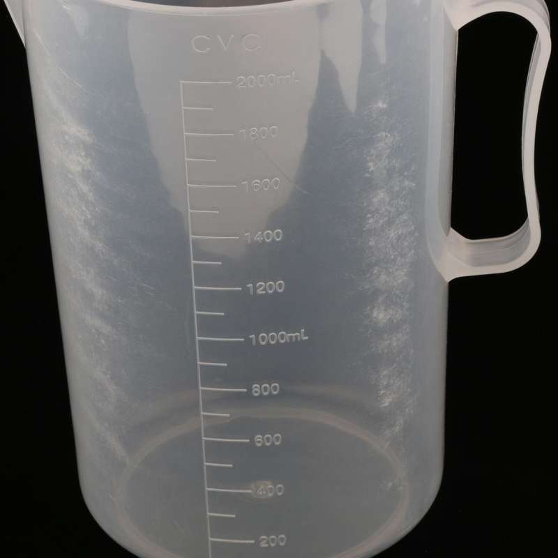 Jual 2000ml Transparent Plastic Graduated Measuring Jug Cup Kitchen Lab ...