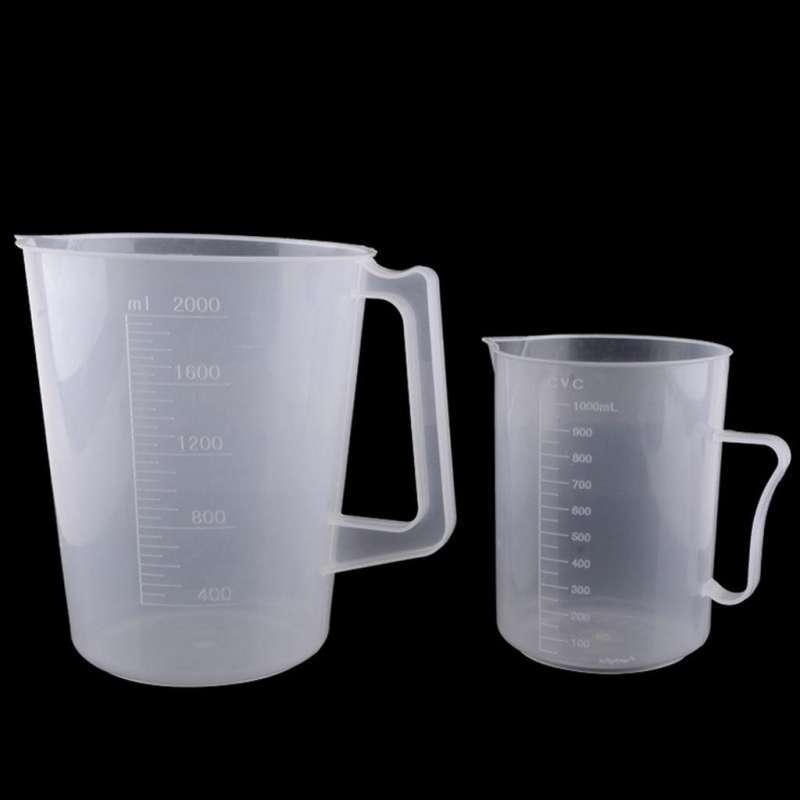 Jual 2000ml Transparent Plastic Graduated Measuring Jug Cup Kitchen Lab ...