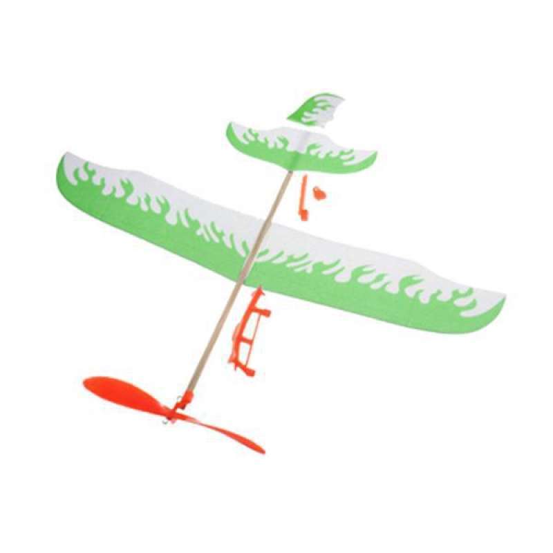 Jual 2x Flying Airplane Plane Toys Elastic Powered Plane Aeroplane ...