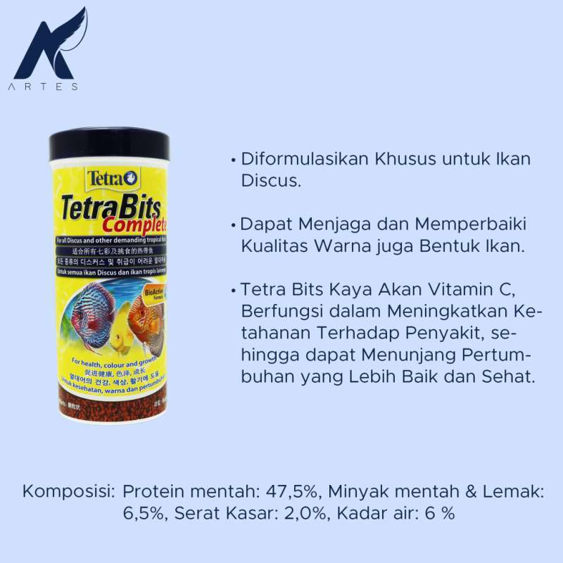 Jual Tetra Bits Complete Pakan-makanan-pelet-pellet Ikan Hias Tropis ...