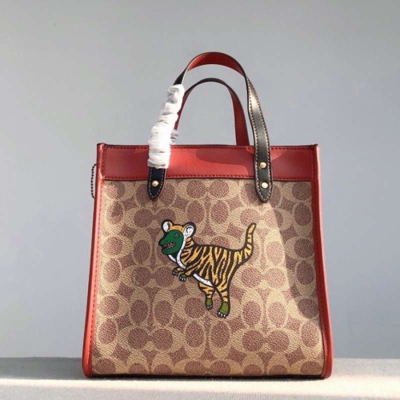 Jual Coach Field Tote 22 in Signature Canvas with Tiger Rexy di Seller ...
