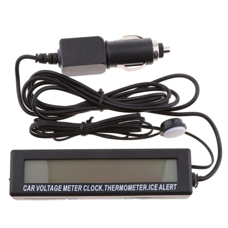 Jual 12v Car Lcd Digital Clock In/outdoor Temperature Thermometer ...