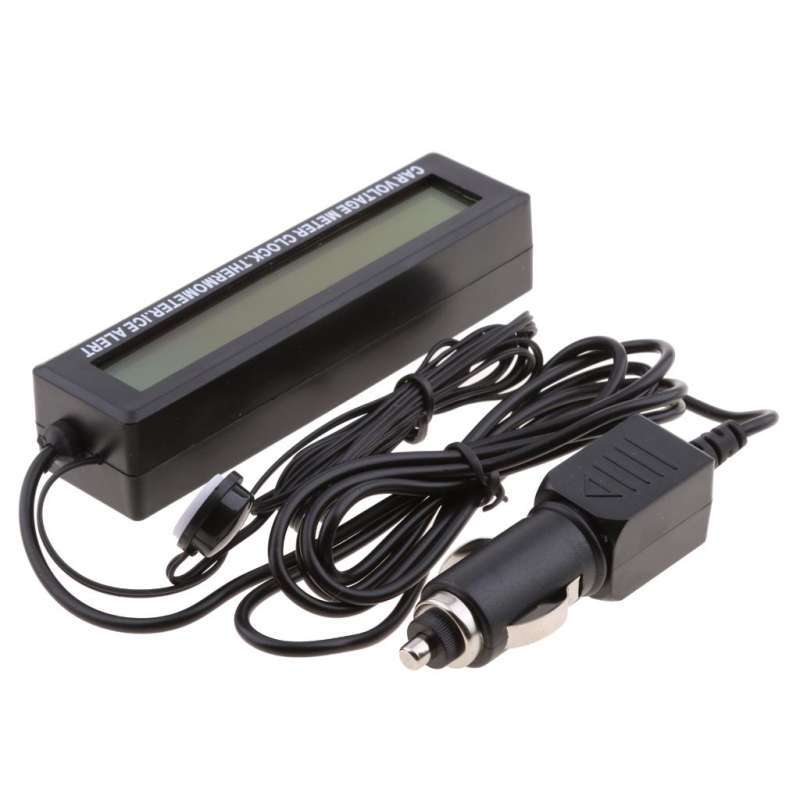Jual 12v Car Lcd Digital Clock In/outdoor Temperature Thermometer ...
