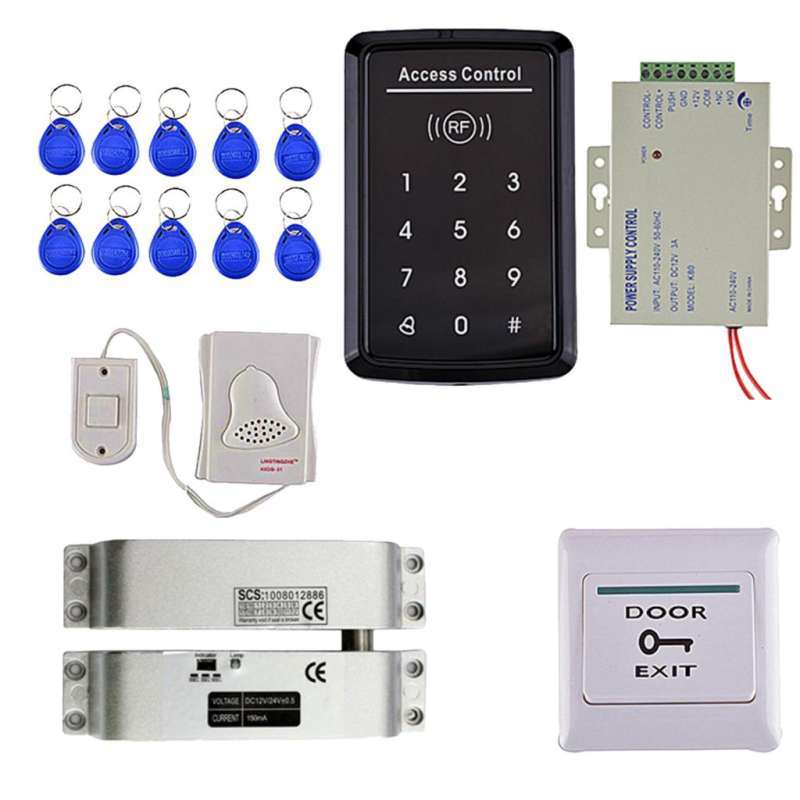 Jual Metal Touch Card+psssword Door Access Control Kit+electric Lock Di ...