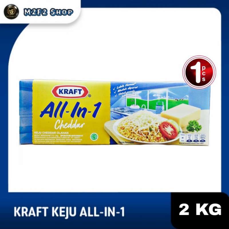 Promo Keju Batang Kraft All In One 1 Cheddar - 2000 gr | 2 Kg (Kemasan ...