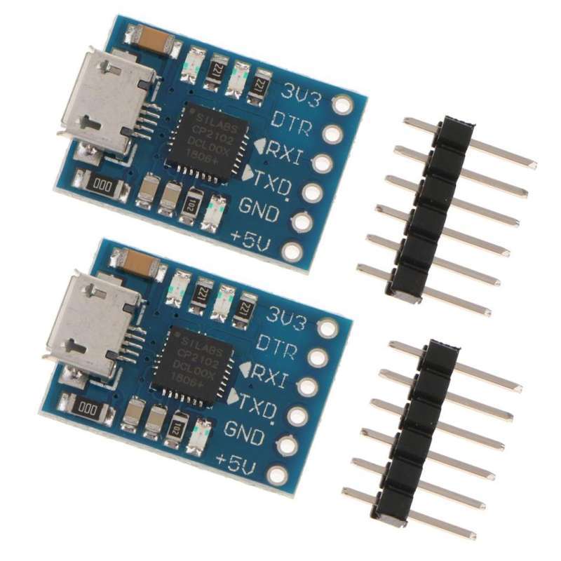 Jual 2pcs CP2102 Chip Micro USB to TTL 6 PIN Serial Converter Module ...