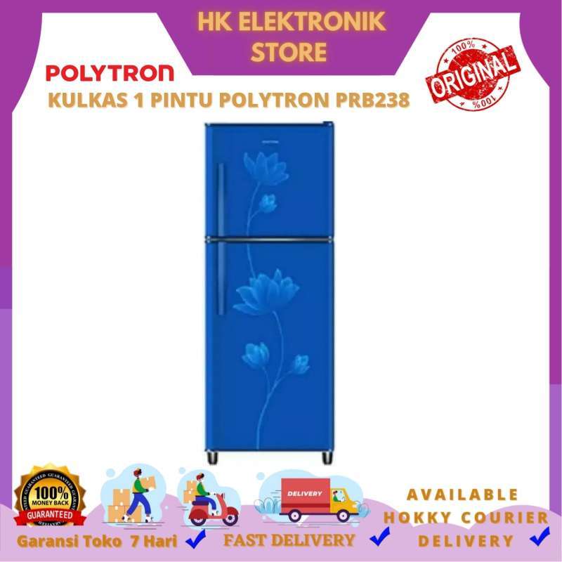 Jual LEMARI ES 2 PINTU POLYTRON PRB-238 LED LIGHTING LOW WATT EXTRA BIG ...