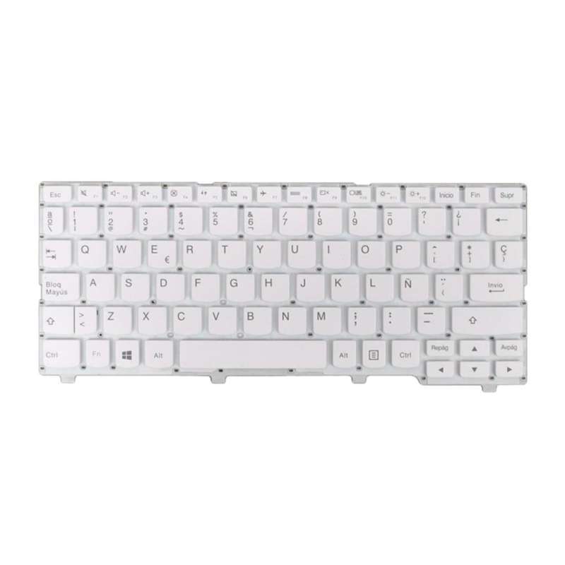 Jual Spanish Letter Layout Keyboard for Ideapad 100S-11IBY White Color ...