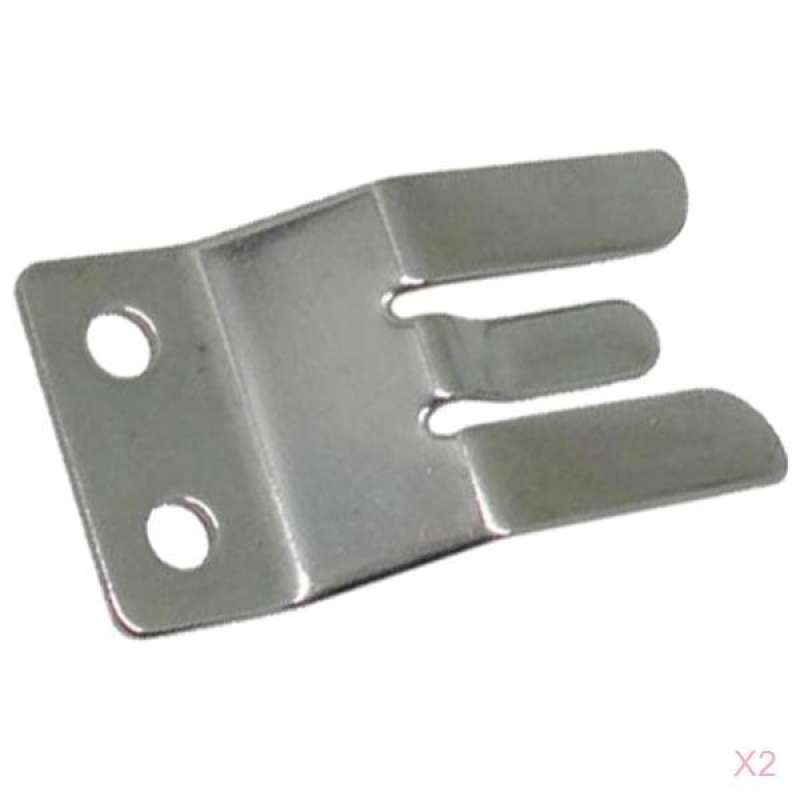 Promo 2 x Stainless Steel -Piece Microphone Clip Hailers VHF CB Radio ...