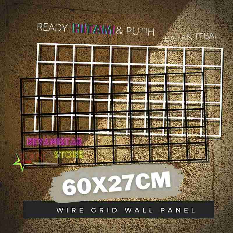 Jual Wire Grid Wall 60x27cm RAM Besi Hijang Gantungan Aksesoris Hiasan ...