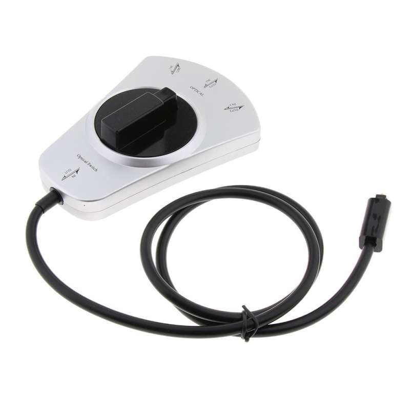 Promo Digital Audio Optical Fiber Cable Adapter TOSlink 3-Way Selector ...