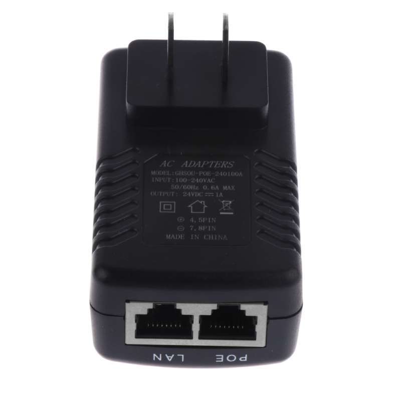 Promo 24V 1A Wall Plug POE Injector Ethernet Adapter for IP Phone ...