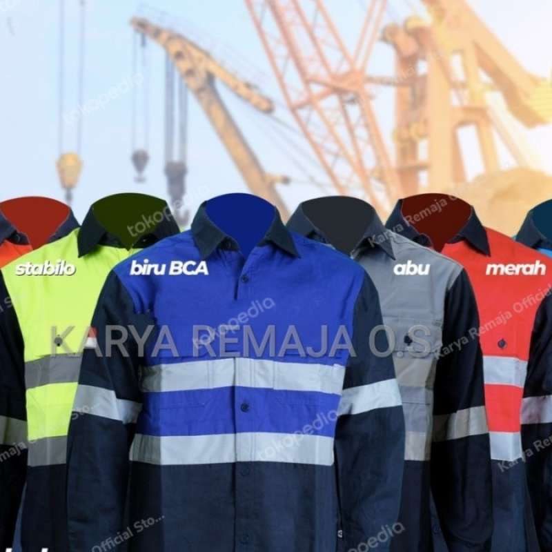 Jual Wearpack Kombinasi 2 Warna Lengan Panjang Baju Bengkel Premium ...