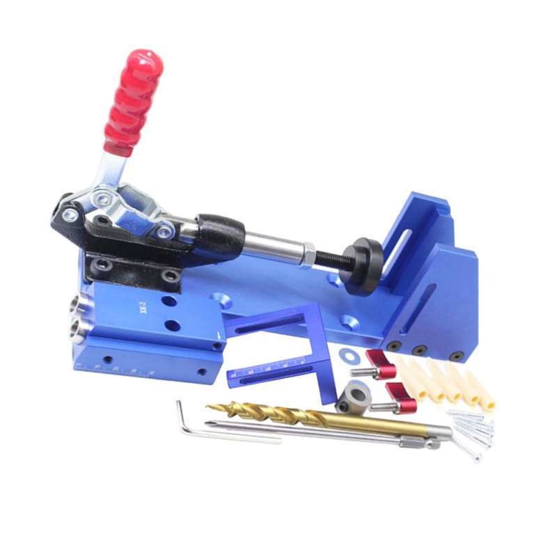 Jual Mini Pocket Hole Drill Dowel Jig with 9.5mm Step Drilling Bit Tool ...