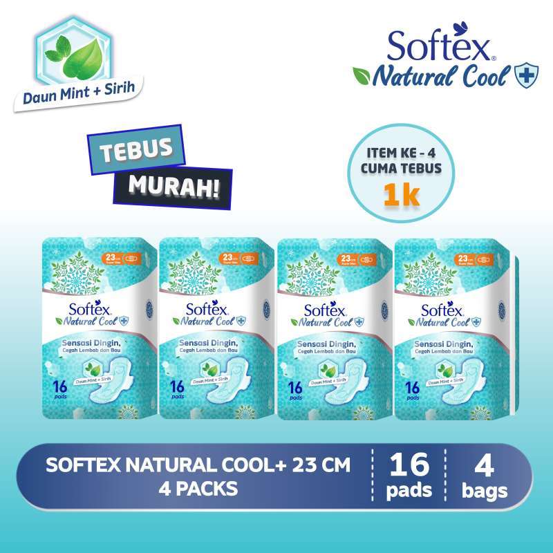Jual [Tebus Murah] Pantyliner Softex Natural Cool+ Super Slim [32 Pads ...