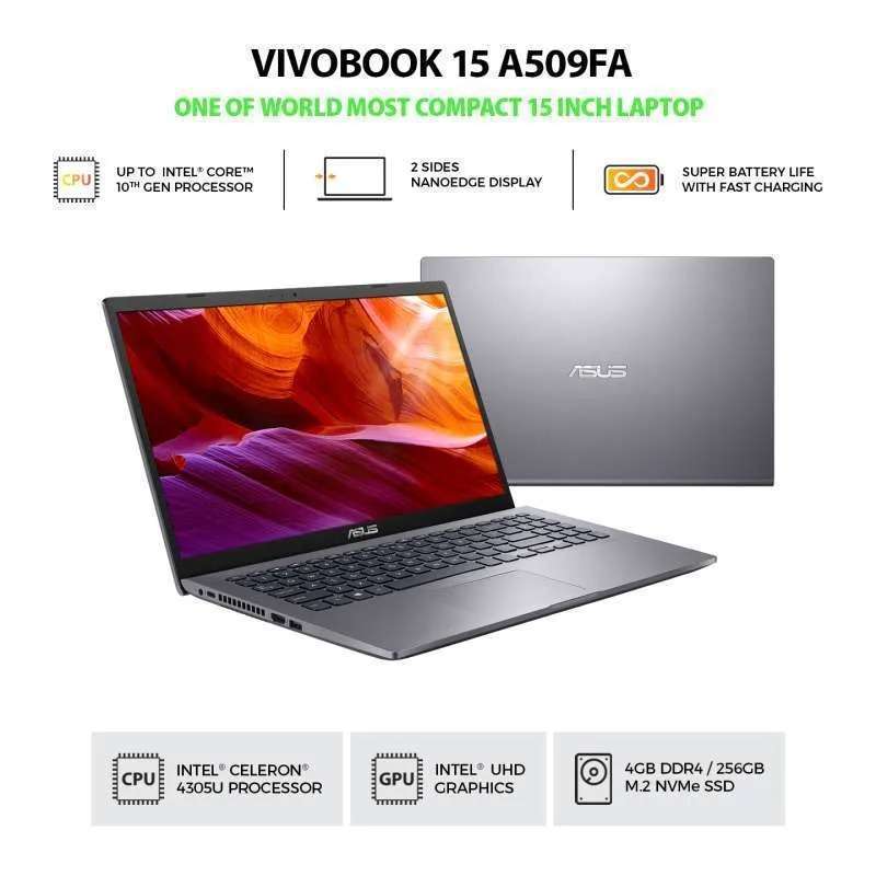 Jual Asus A509fa - Fhd453 / Fhd454 (intel Celeron 4305u / 4gb / 512gb ...